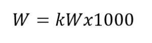 kW a Watts - calculadora con inteligencia artificial (IA)