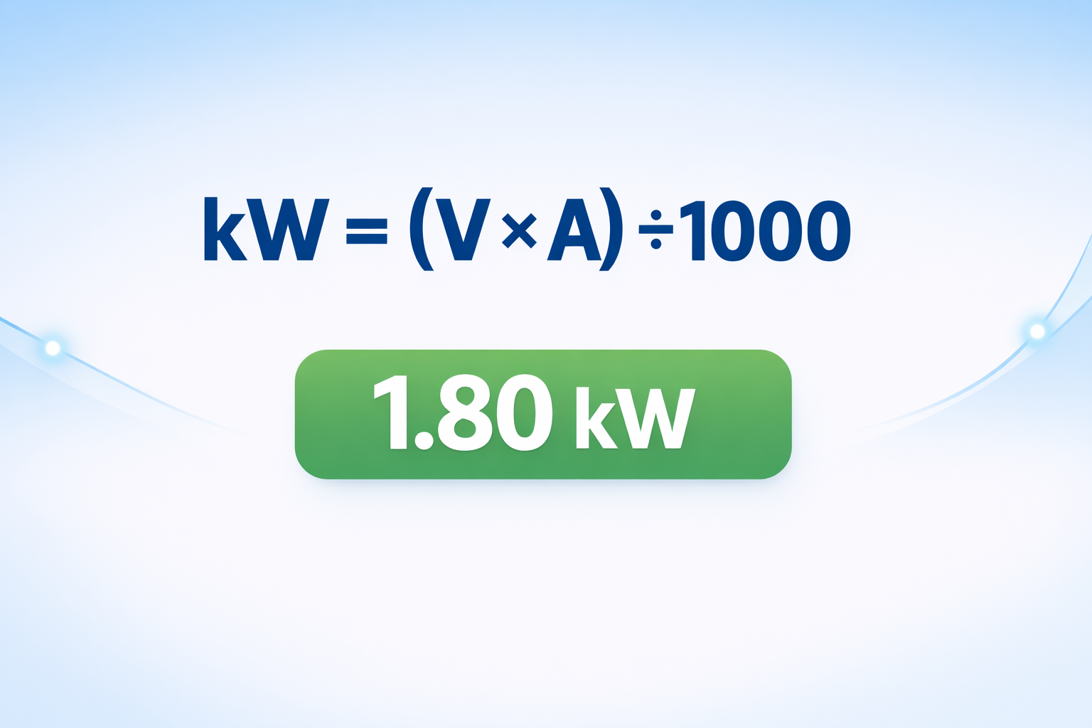 Amp to kW Calculator: Convert Amps to Kilowatts Instantly