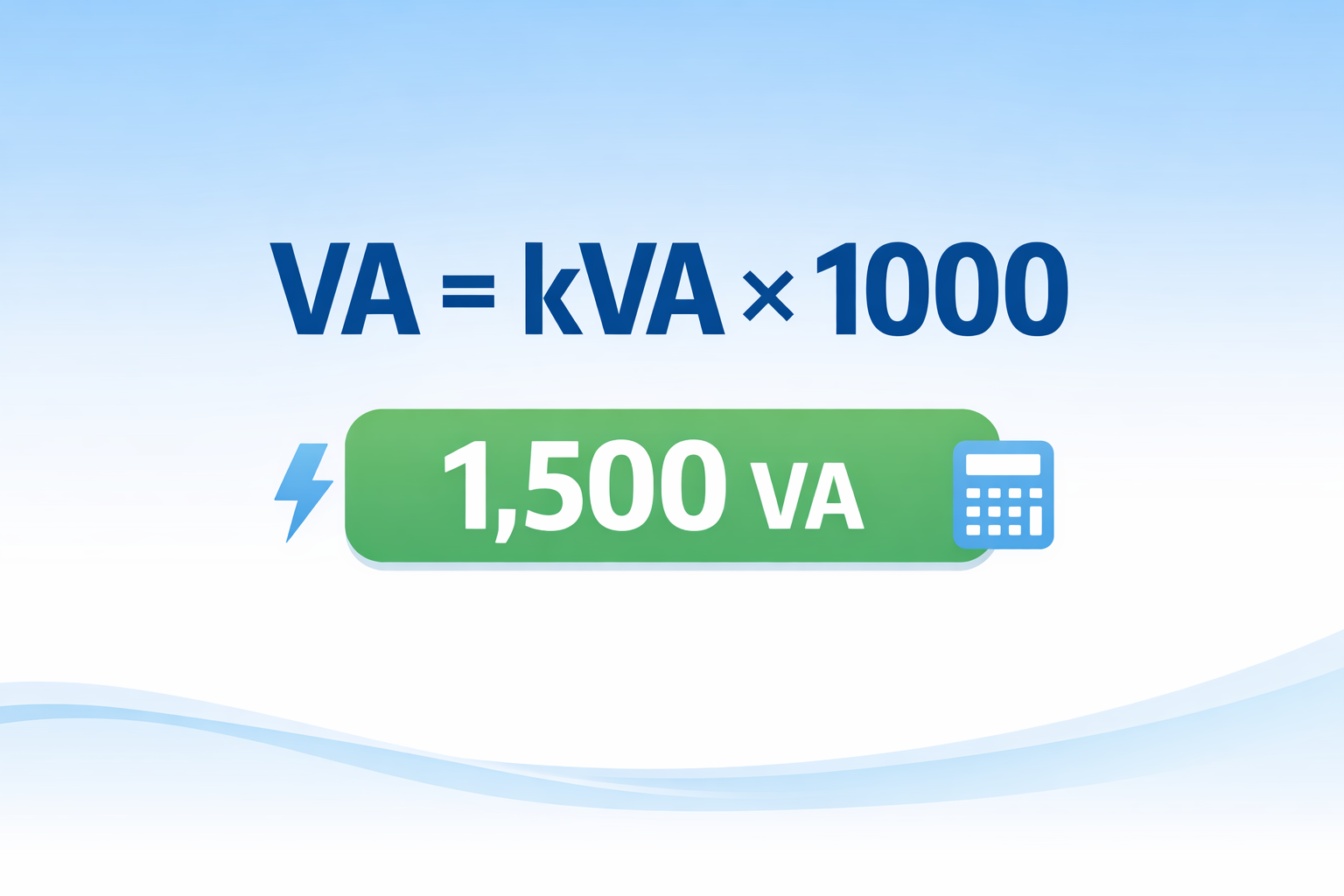kVA to VA Calculator – Convert Kilovolt-Amps Instantly