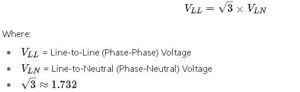 Phase-Neutral to Phase-Phase Voltage Calculator