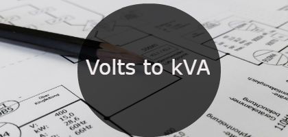 Calculator Volts to kVA - Formula, examples and chart