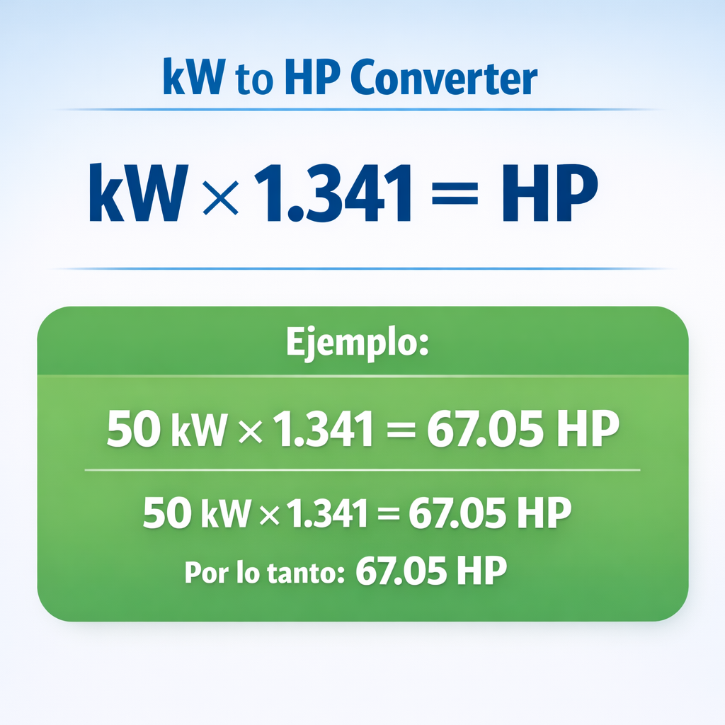 kW to HP Converter – Calculator, Table & Formula