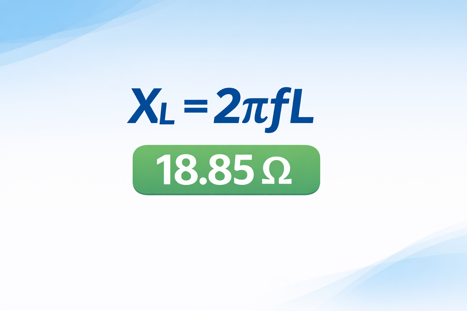 Inductive Reactance Calculator XL — Formula and Examples