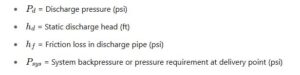 Pump Suction and Discharge Pressure Calculator