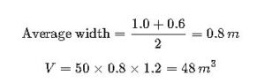 Calculation of the Volume of Excavation or Backfill