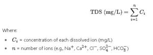 Calculation of TDS (Total Dissolved Solids): Formulas, Conversion