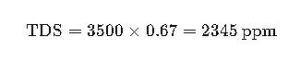 Calculation of TDS (Total Dissolved Solids): Formulas, Conversion