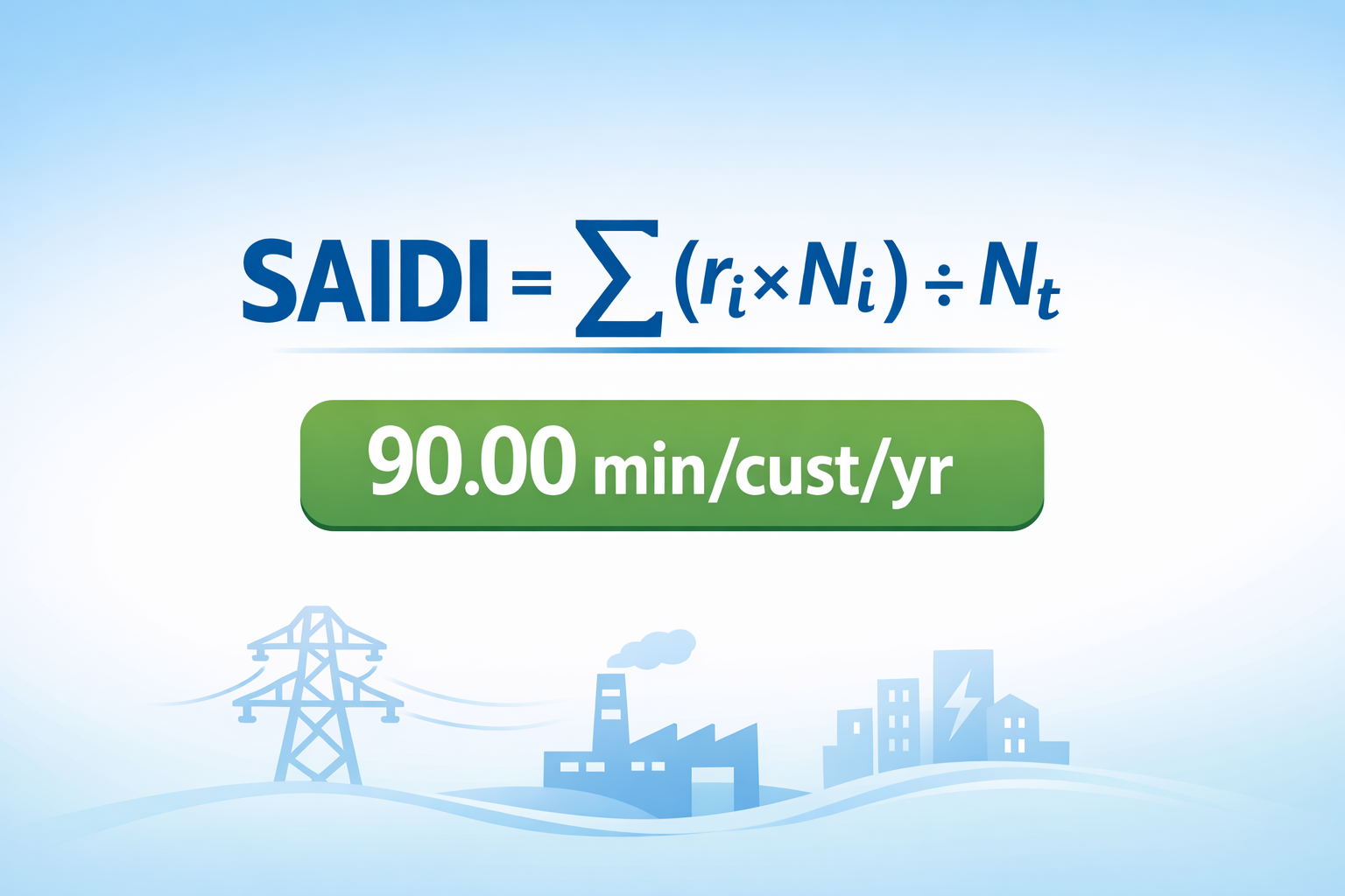 SAIDI SAIFI CAIDI Calculator – Reliability Index Tool